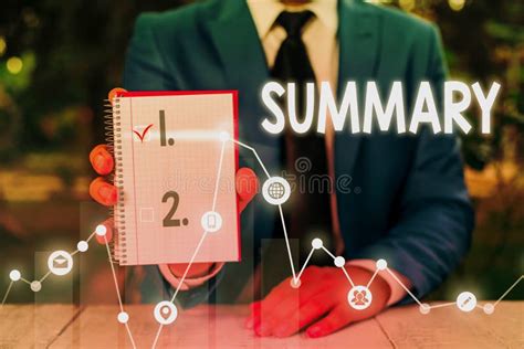 Word Writing Text Summary Business Concept For A Brief Statement Or Account Of The Main Points