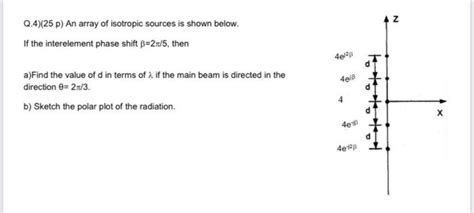 solved z q 4 25 p an array of isotropic sources is shown