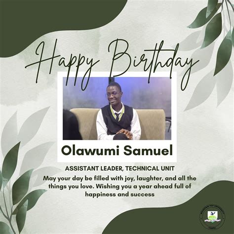 Mtu Chapel Celebrating An Incredible Leader Today 🎉 Jesujobaa Happy Birthday To Olawumi