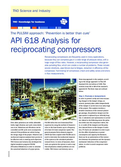 Pdf Api 618 Analysis For Reciprocating Compressors