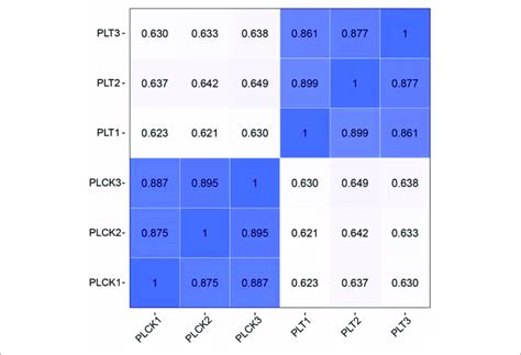 Heatmap Of The Pearsons Correlation Coefficient For Different
