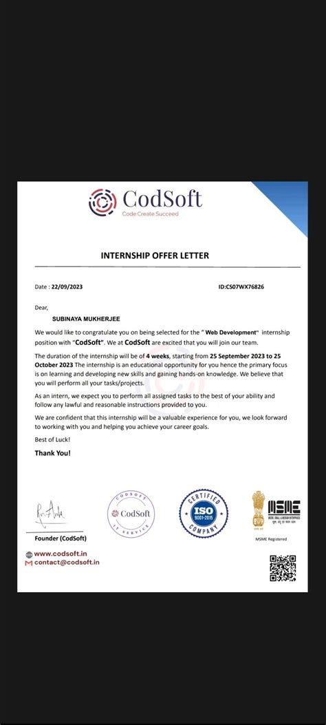 Subinaya Mukherjee On Linkedin Codsoft Codsoft Internship