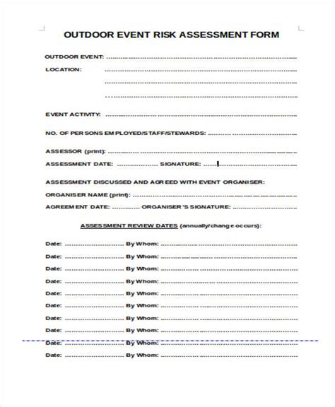 FREE 44 Risk Assessment Forms In PDF MS Word