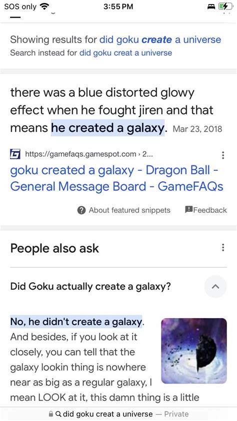 Did Goku Create A Galaxy Or Not R Dragonballsuper