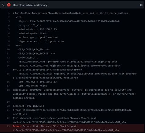 CI出现这个错误怎么解决 Issue 6874 Oneflow Inc oneflow GitHub