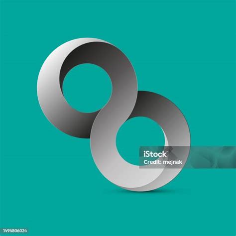 파란색 배경에 회색 3d 무한대 기호 벡터 0명에 대한 스톡 벡터 아트 및 기타 이미지 0명 8 개념 Istock