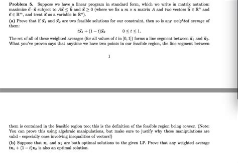 Solved Problem 5 Suppose We Have A Linear Program In Chegg Com