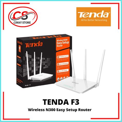 Jual Tenda F3 Wireless Router 300Mbps 3 Antena Shopee Indonesia