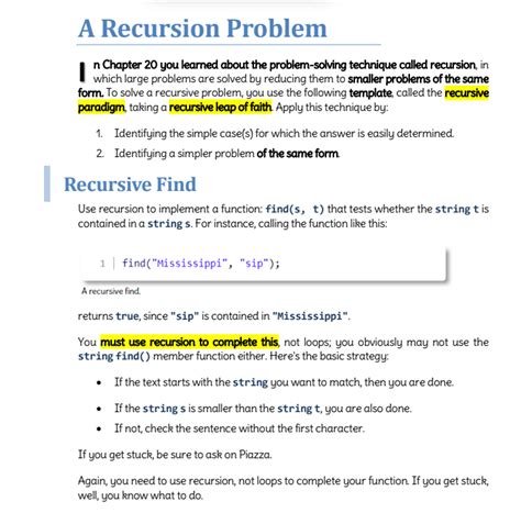 Solved A Recursion Problem 1 N Chapter 20 You Learned About