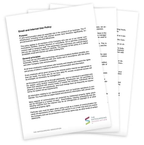 Email And Internet Use Policy Safeguarding Association Members Hub