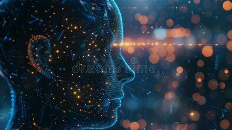 Ai Machine Learning Beautiful Woman Robot With Digital Technology