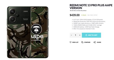 The Cool New Redmi Note Pro Aape Trend Limited Edition Is Available On Giztop Gizmochina