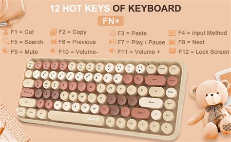 Felicon Wireless Bluetooth Keyboard Mini Portable 84 Key Keyboard Compatible With