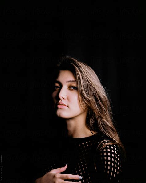 Portrait Of A Beautiful And Very Attractive Girl Sexy Figure And