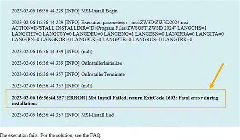 Zw3d Installation Fails And The Log Prompts 1603 Solution Technical Knowledge Base En Confluence
