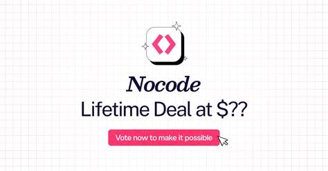 Nocode Lifetime Deal No More Recurring Expenses