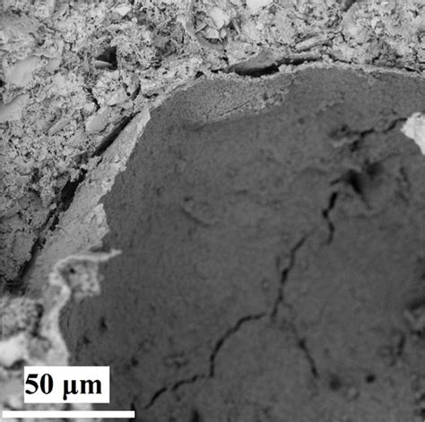 The Sem Image Of The Bonding Between The Cementitious Matrix And The