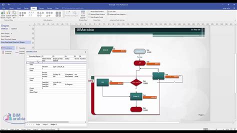 visio link a process diagram to data in excel نورنا
