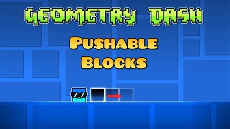 How To Make A Pushable Block In Geometry Dash Geometry Dash 22 Youtube