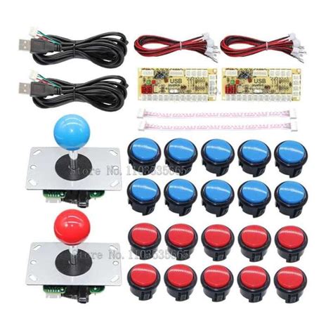 2 Player Arcade Diy Kit Zero Delay Usb Board Game Controller Sanwa