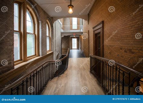 Adaptive Reuse And Renovation Project In Historic Building Showcasing Modern Amenities Stock