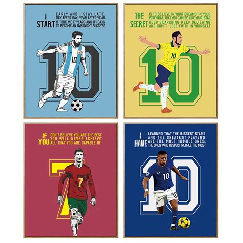 Motivational Soccer Posters Famous Soccer Superstar Wall