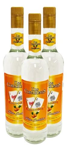 Tri Pack Licor Con Agave Dos Corazones Piña 1000 Ml Cuotas Sin Interés