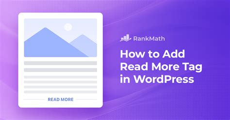 How To Add Read More Tag In Wordpress Rank Math