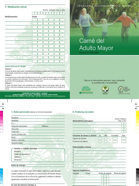 Carnet De Contrôle Pour Adultes Seniors Pdf