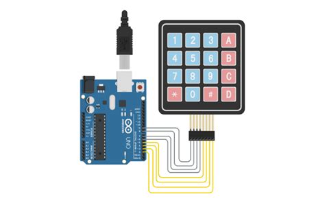 Circuit Design Keypad 4x4 Tinkercad