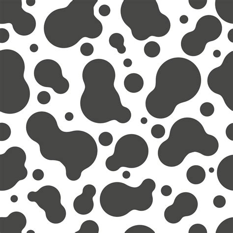 Cow Pattern With Spots And Stains Dairy Seamless Texture Cute Milk