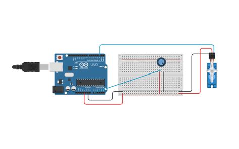 Circuit Design Servo Tinkercad