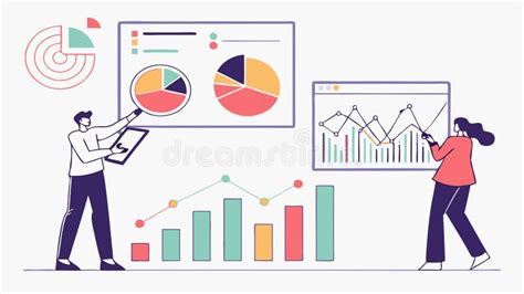 Data Analysis Charts And People Business Analytics And Data Trends Vector Design Generative Ai