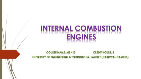 SOLUTION: Introduction to internal combustion engine - Studypool