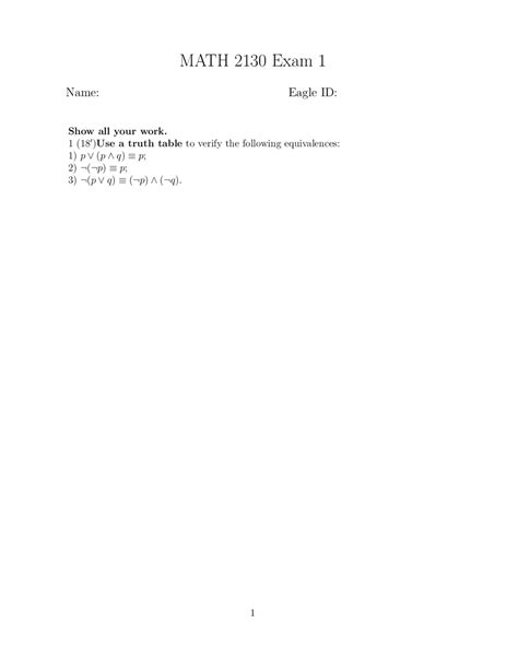math 2130 exam logic sets functions and graph theory prof hua