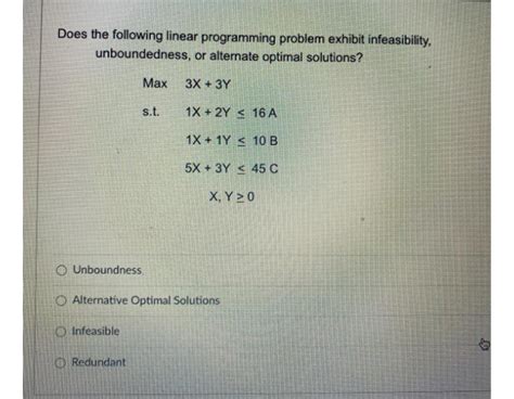 Answered Does The Following Linear Programming Bartleby