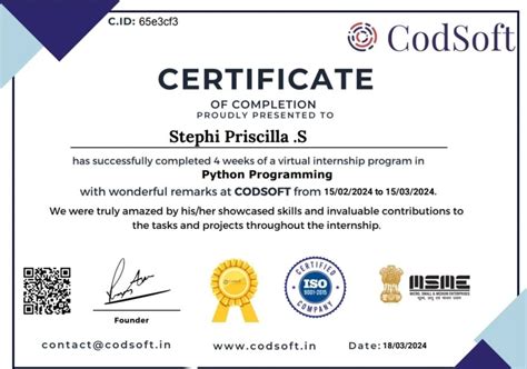 Stephi Priscilla On Linkedin Python Internship Codsoft