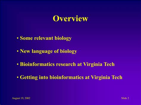 Ppt Bioinformatics At Virginia Tech Powerpoint Presentation Free Download Id 3814479