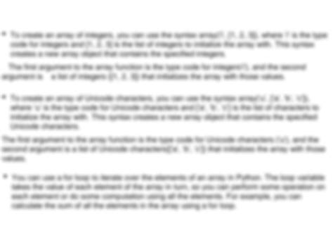 SOLUTION Arrays In Python Pdf Studypool