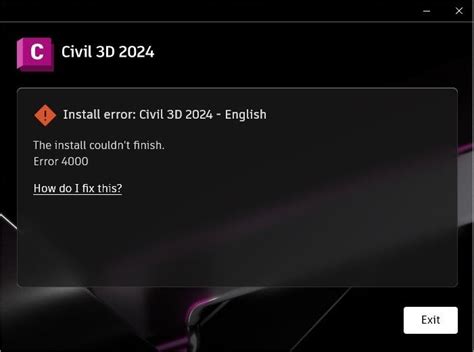 c3d 2024 will not install autodesk community