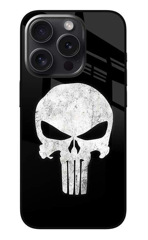 Buy Now Punisher Skull Glass Case For Iphone 15 Pro Max Online Casekaro