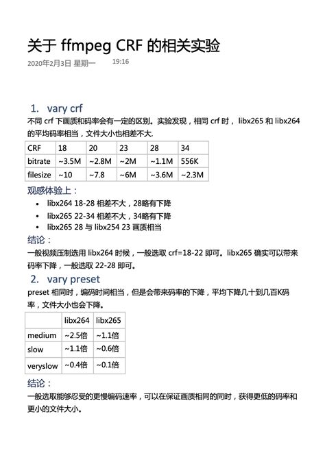 Elliots Blog Ffmpeg专题 Ffmpeg Crf 参数和码率的实验