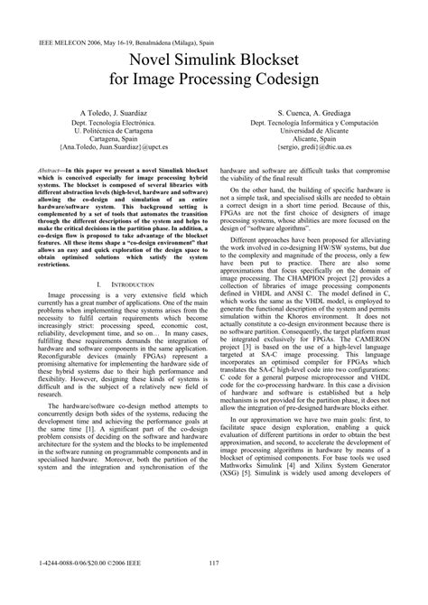 pdf novel simulink blockset for image processing codesign