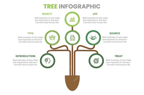 Premium Vector Creative Tree Infographic Design Template Concept With 9 Steps Vector Illustration