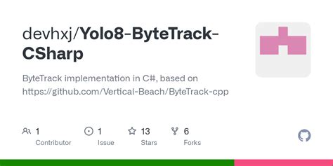 Github Devhxjyolo8 Bytetrack Csharp Bytetrack Implementation In C