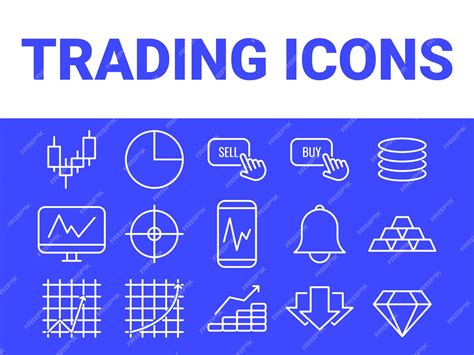 Premium Vector Trading Icon Vector Trade Icons Set Chart And Diagram