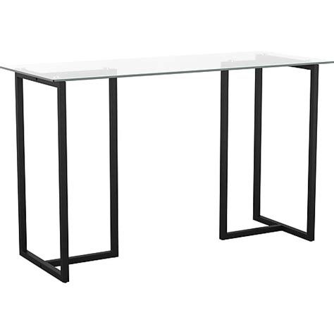 Martha Stewart Eli 47w Glasssteel Home Office Desk Clearoil Rubbed Bronze Xudk1bk Staples