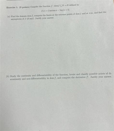 solved exercise 1 9 points consider the function