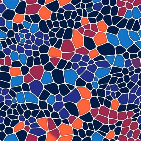 Premium Photo A Close Up Of A Colorful Mosaic Tile Pattern With A Blue Background Generative Ai