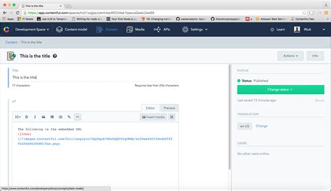Sync Spaces In Contentful With Proper Handling Of Embedded Urls